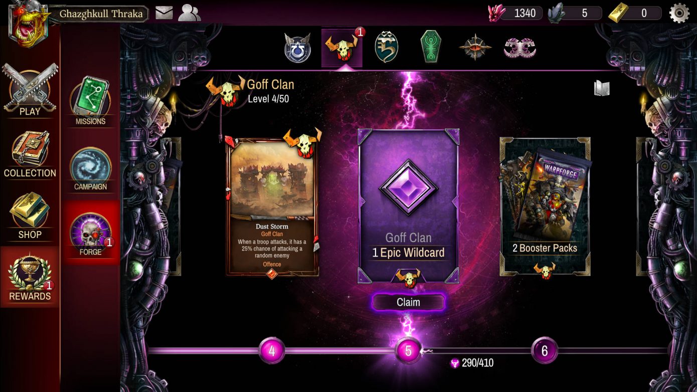 Level up your play: earn rewards by upgrading your army - Warpforge